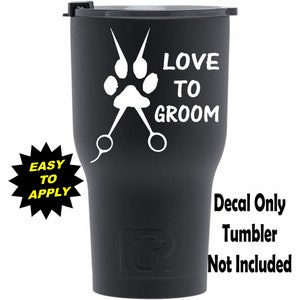 Love to Groom Dog Grooming Scissors Decal Sticker B1111 - Etsy