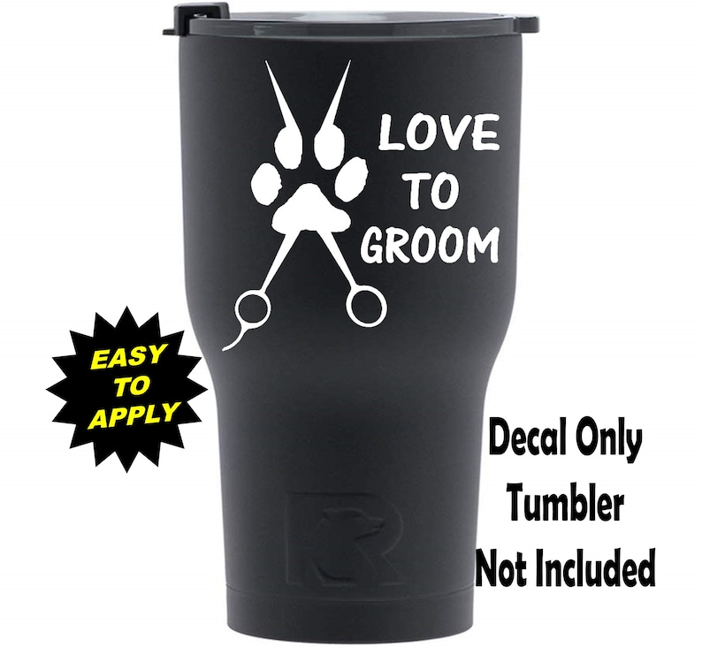 Love to Groom Dog Grooming Scissors Decal Sticker B1111 - Etsy