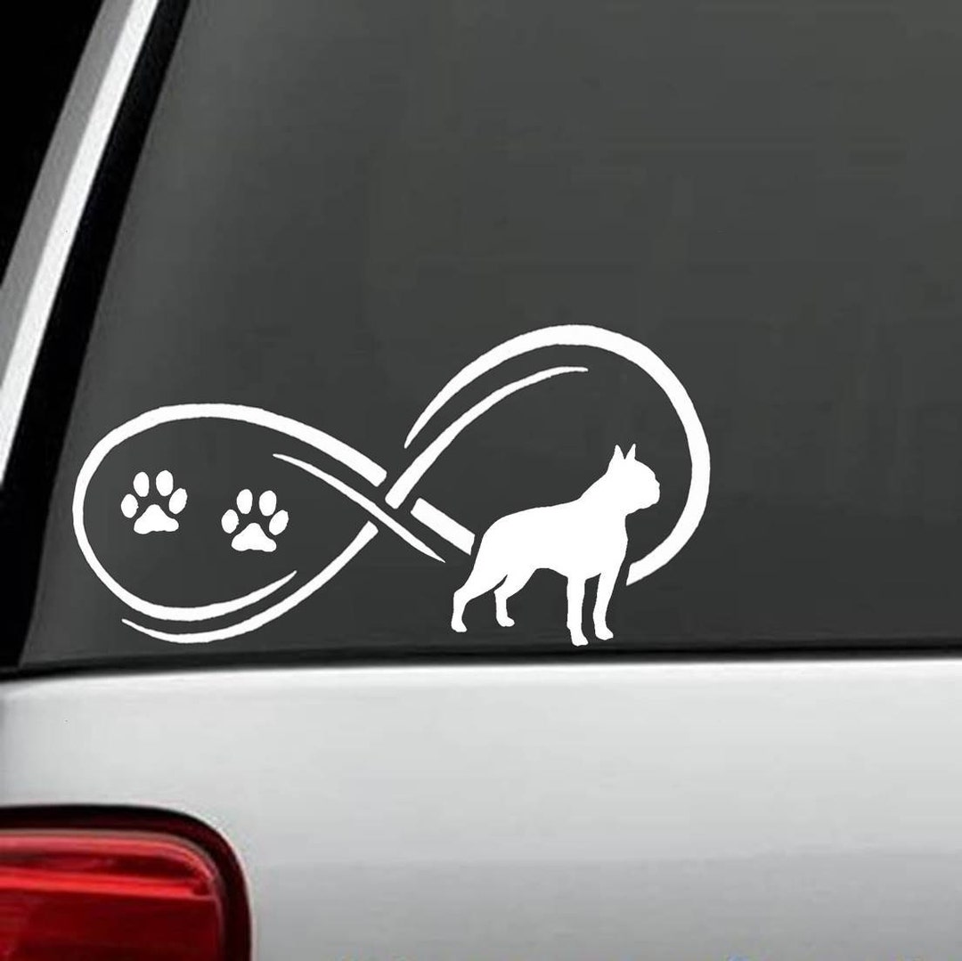 Boston Terrier Infinity Dog Decal Sticker for Car H1066 - Etsy