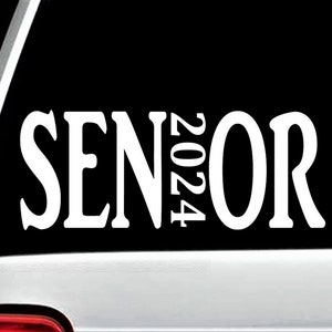 Senior Class of 2024 Decal Sticker for Car Window BG 224A Graduation ...