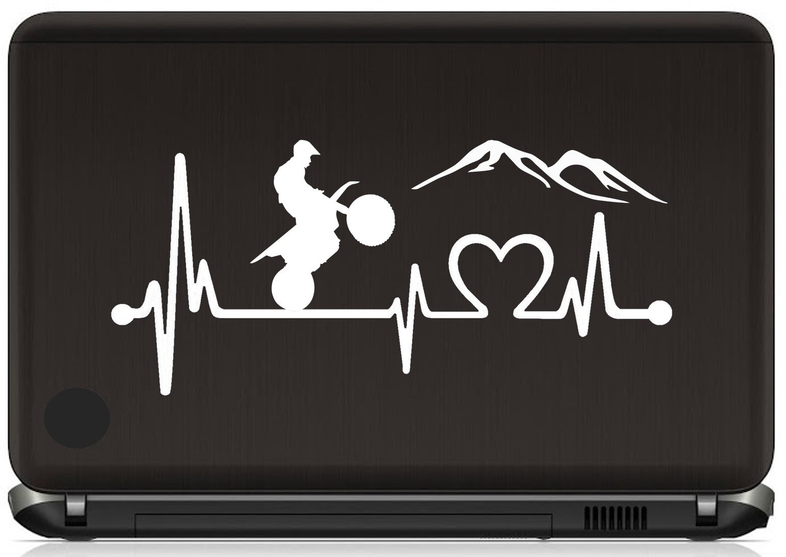 Dirt Bike Motorcycle Racing Heartbeat Lifeline Decal Sticker | Etsy