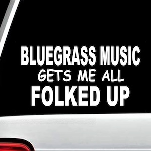 Bluegrass Music Banjo Fiddle Mandolin Decal Sticker for Car | C1042 - Etsy