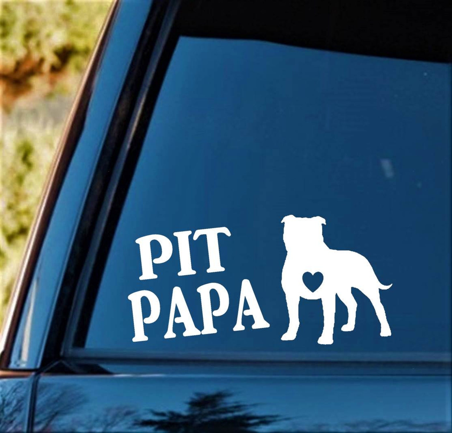 Pit Bull Papa Pitbull Dog Breed Decal Sticker M1139 | Etsy