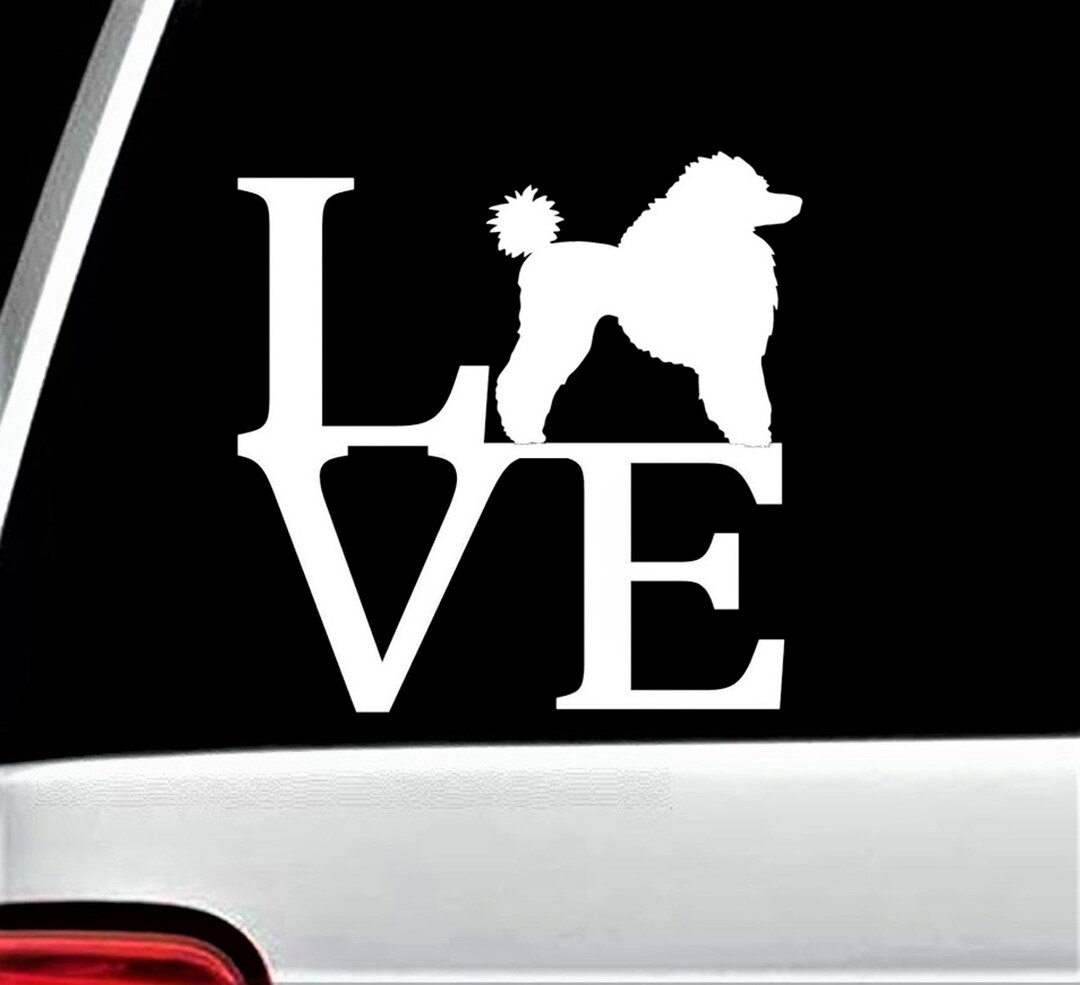 Poodle Decal Sticker for Car Window Tumbler Cup | B1030 - Etsy
