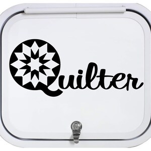 Quilter Decal | Sewing Machine Quilting Block Sticker for Car Window ...