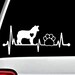 Border Collie Heartbeat Lifeline Paw Decal Sticker for Car - Etsy
