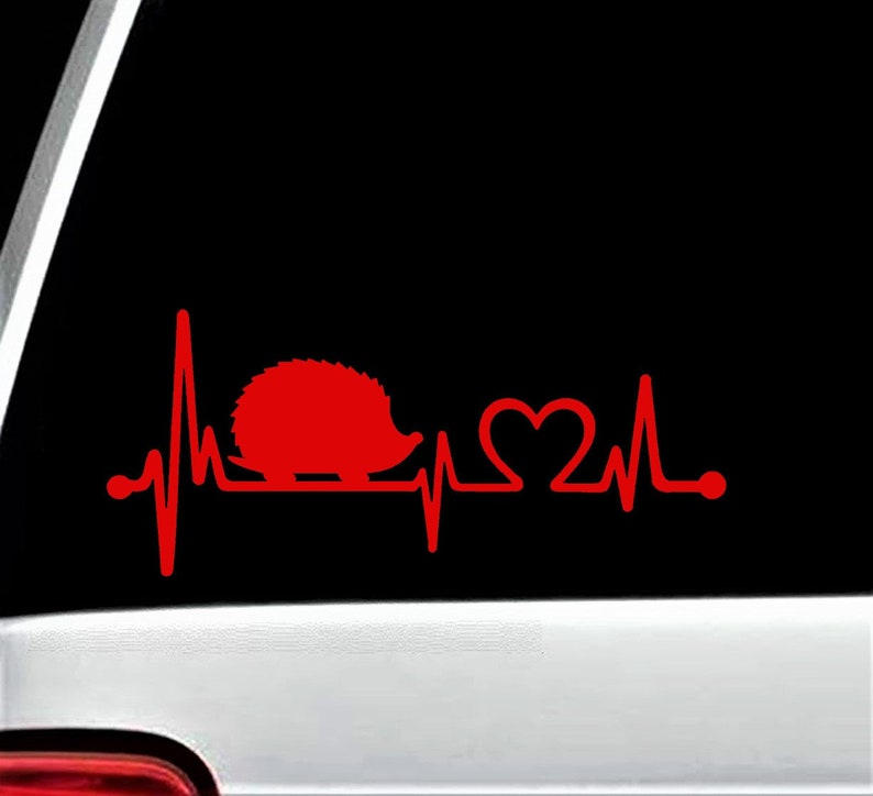 Hedgehog Heartbeat Lifeline Decal Sticker for Car F1083 | Etsy
