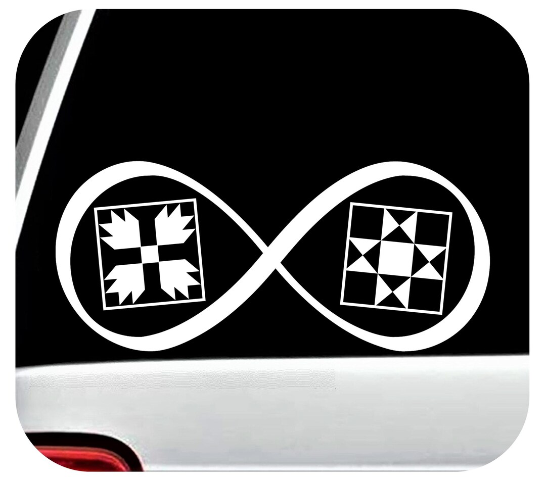 Infinity Quilt Block Sewing Machine Quilting Decal Sticker for Car ...