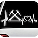 Sewing Machine Heartbeat Lifeline Decal Sticker Love to Sew K1090 - Etsy