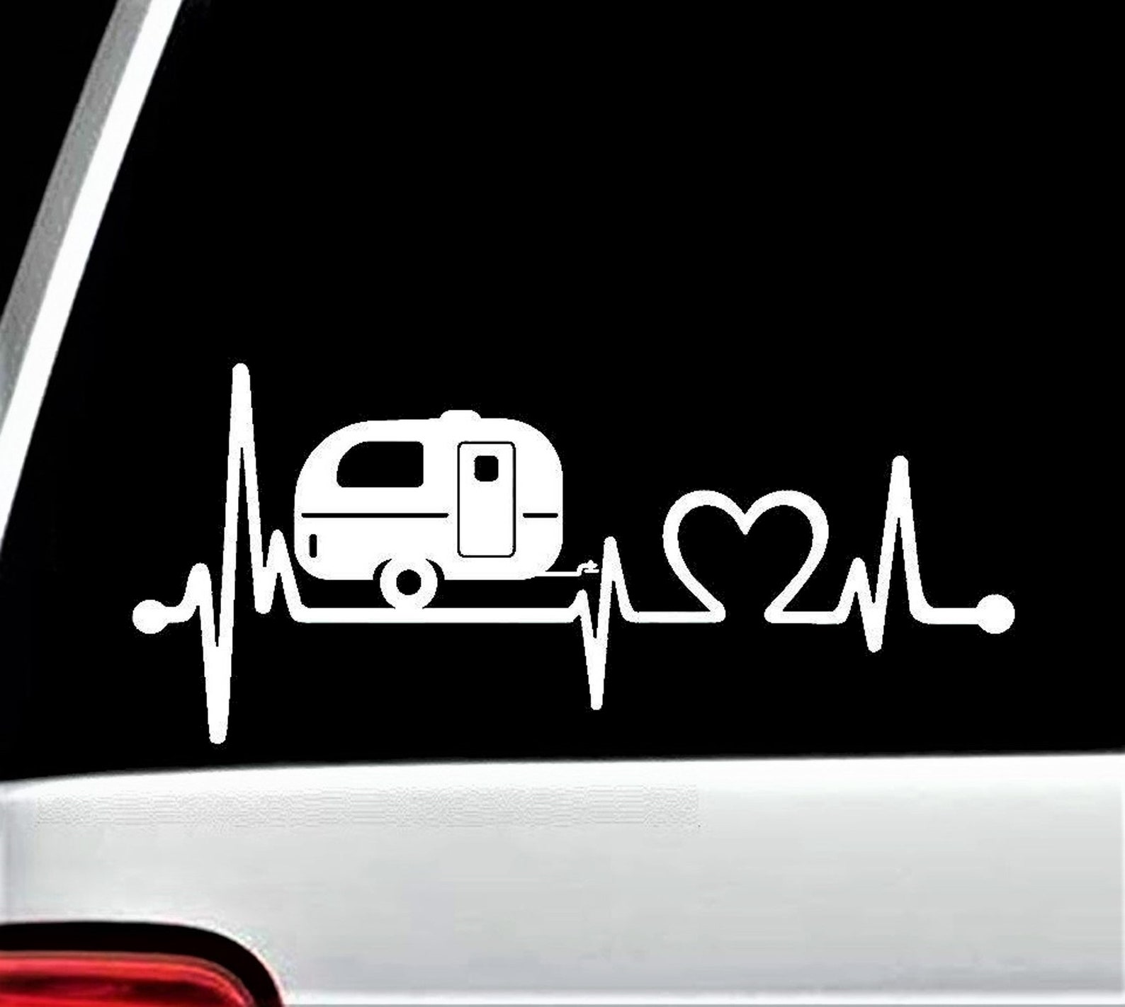 Teardrop Camper Decal | Teardrop Camper Travel Trailer Heartbeat ...