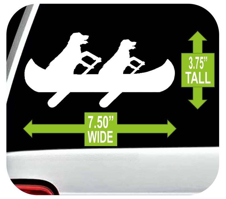 Custom Kayak Decals | Canoe Decal | Canoe Sticker | Dogs Rowing Canoe ...