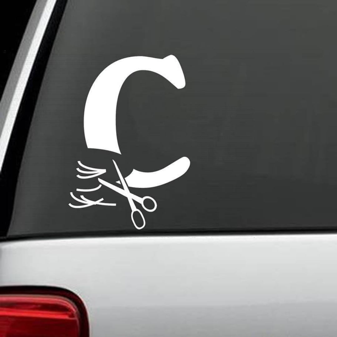 Letter C Scissors Hair Stylist Hairdresser Hairstylist Decal Sticker ...