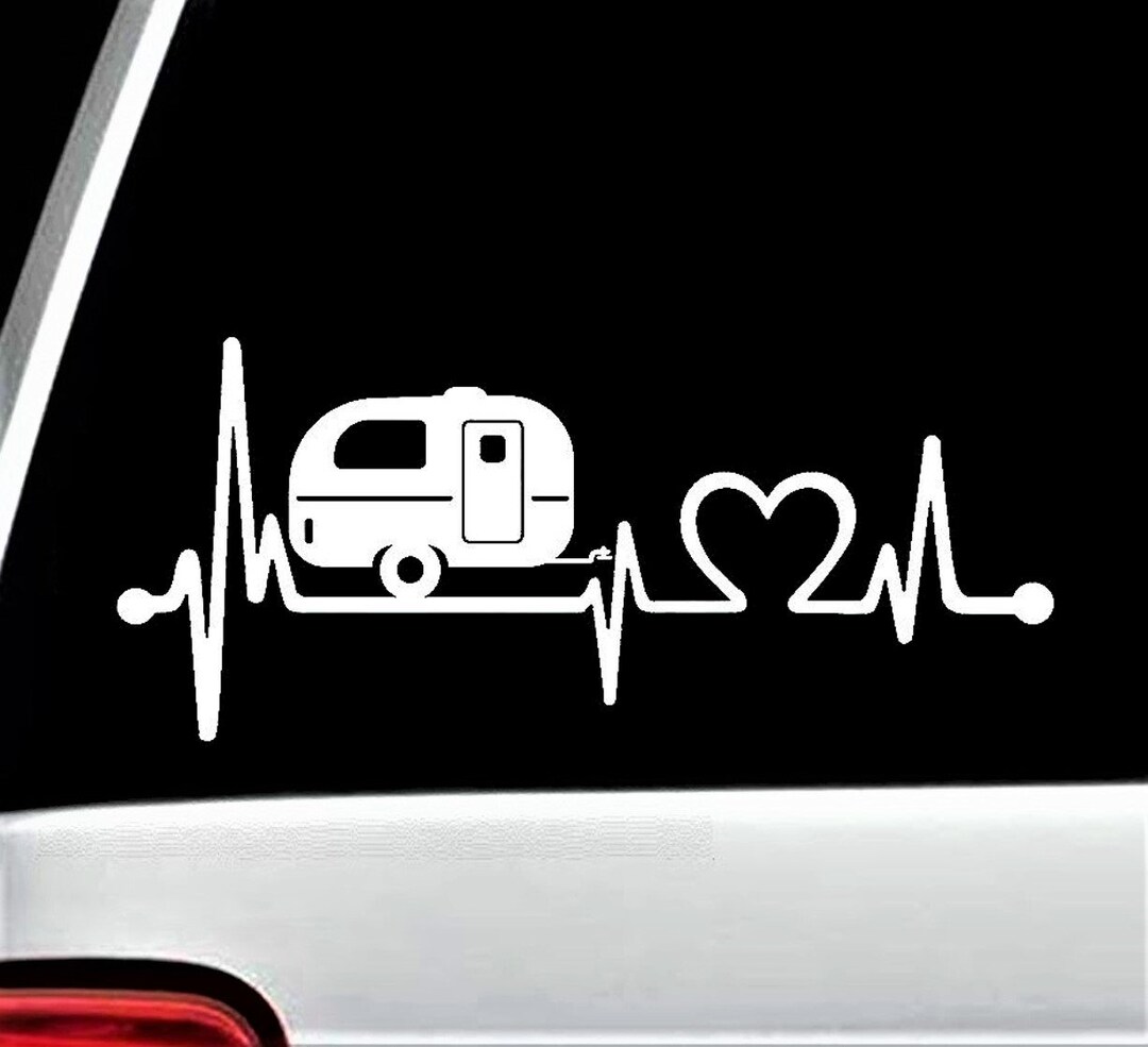 Camper Travel Trailer Heartbeat Lifeline Decal Sticker F1026 - Etsy
