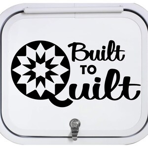 Built to Quilt Decal | Quilter Decal | Sewing Machine Quilting Block ...