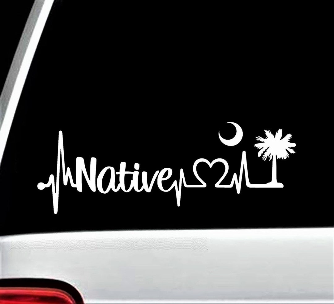 South Carolina Native Palmetto Decal | Native Palmetto Heartbeat ...
