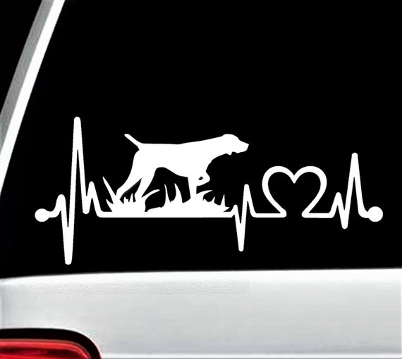 English Pointer Hunting Dog Heartbeat Lifeline Decal Sticker - Etsy
