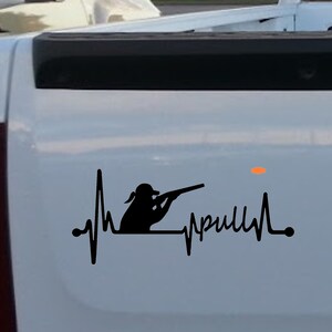 Skeet Sport Trap Shooting Girl Heartbeat Lifeline Decal Sticker for ...