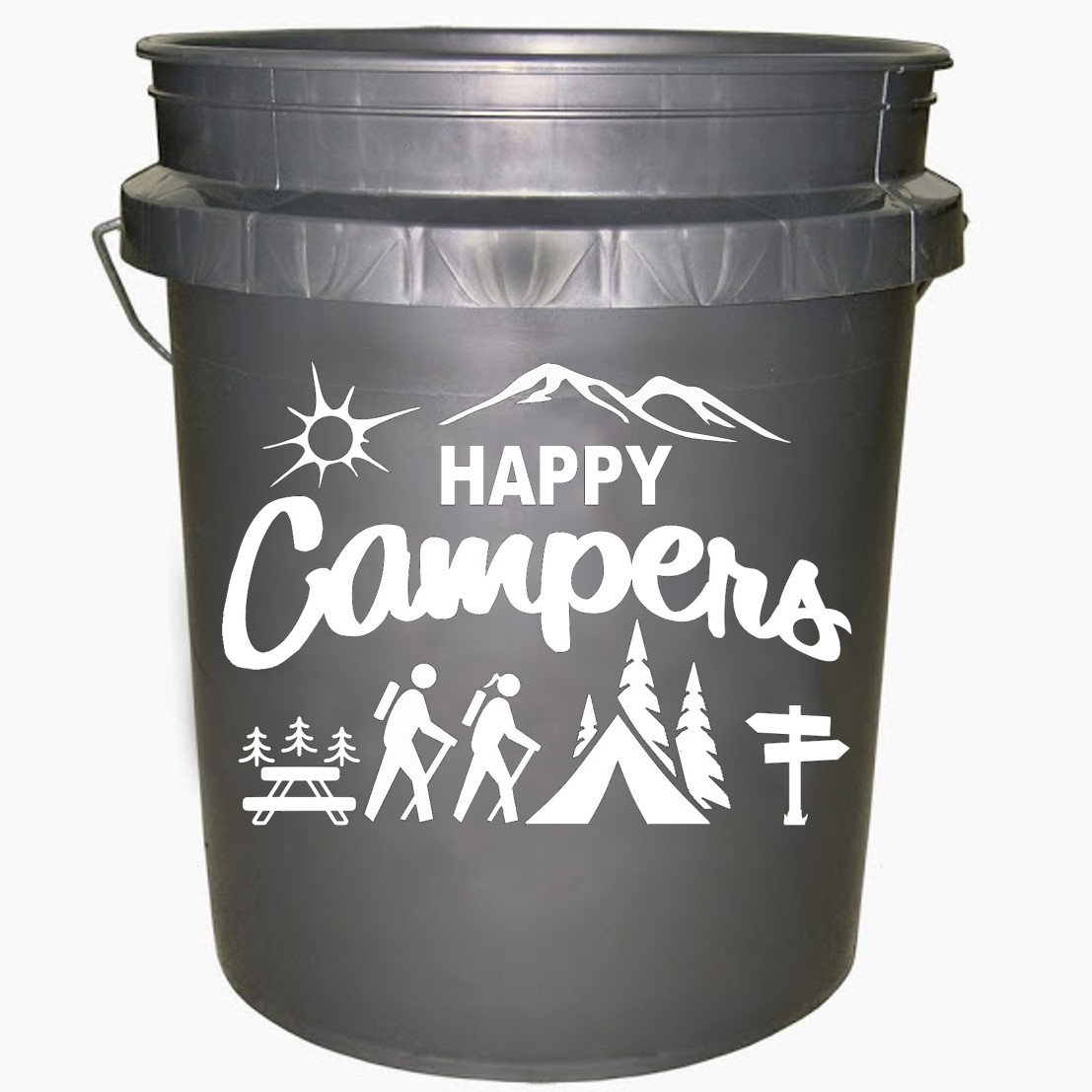 Happy Campers Camper Camping Bucket Tent Decal Sticker for Car | Etsy