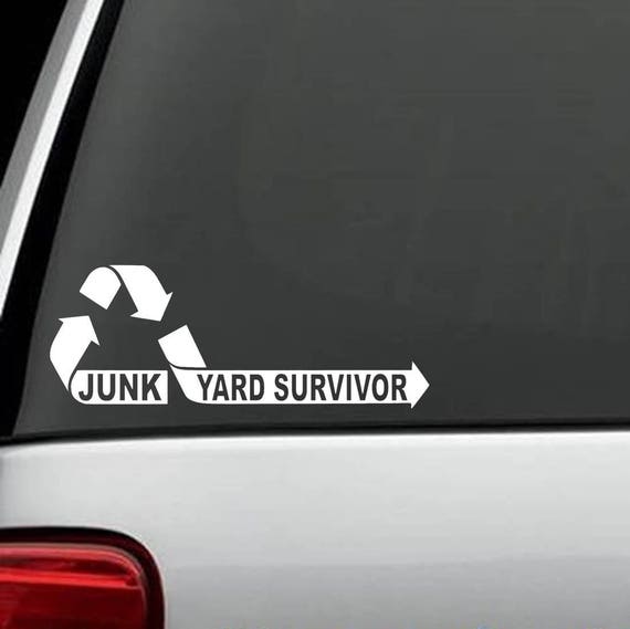 Paper Genuine Junk Yard Parts vinyl decal car bumper sticker Paper ...