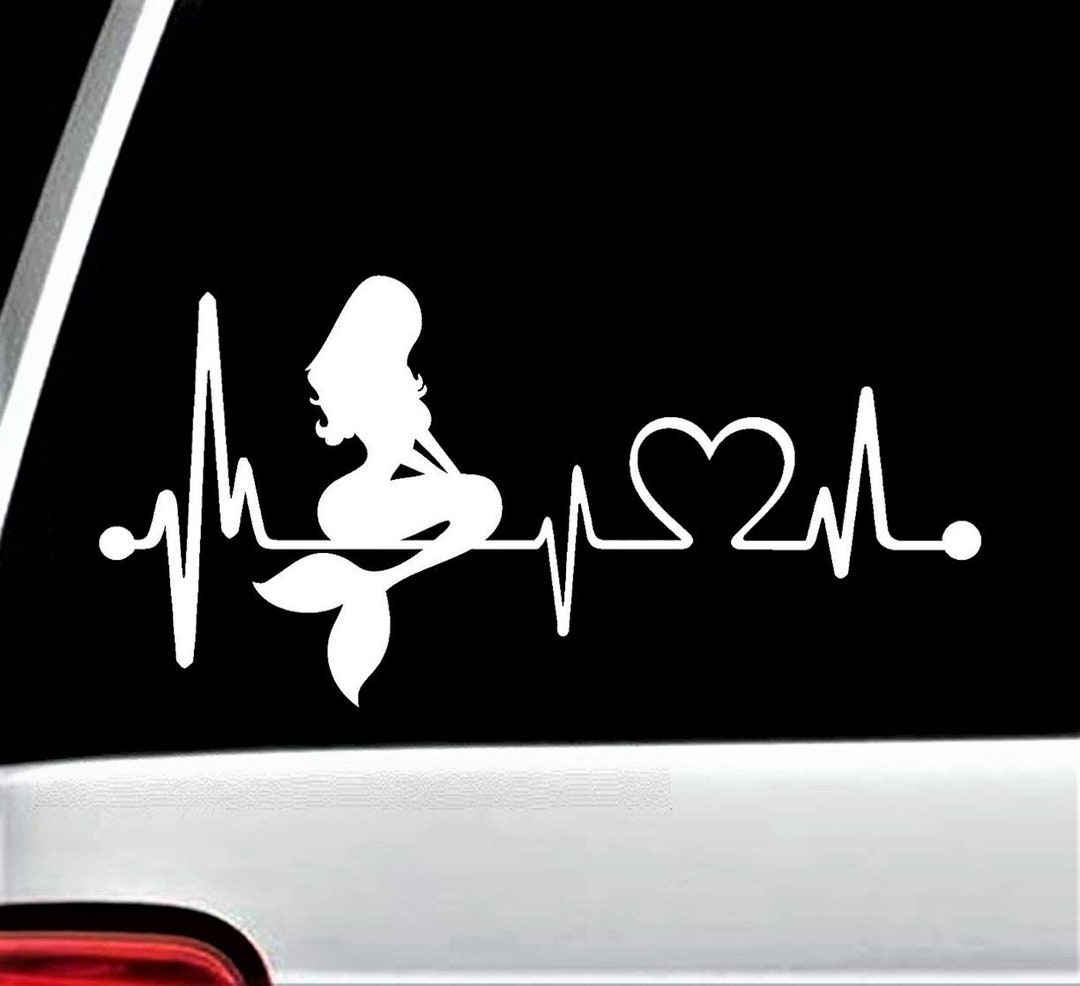 Mermaid Decal Sticker for Car Window Tumbler Flask Laptop Kids Room ...