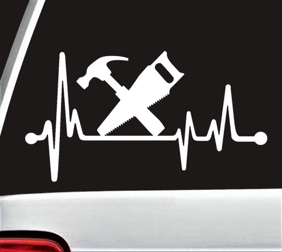 Woodworking Carpenter Heartbeat Decal Sticker for Car Window - Etsy