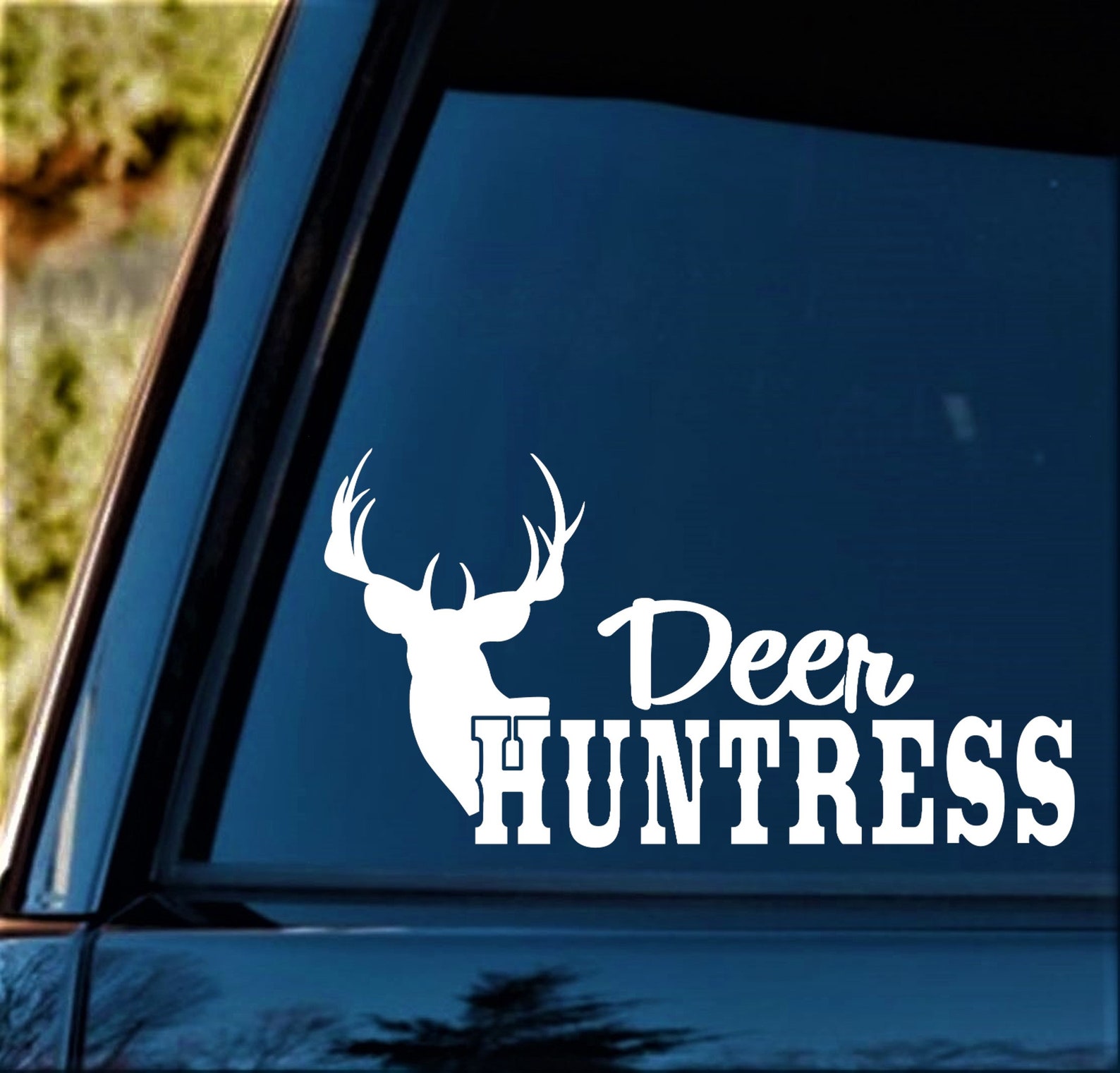 Deer Huntress Hunting Decal Sticker Womens Bowhunter Archery - Etsy