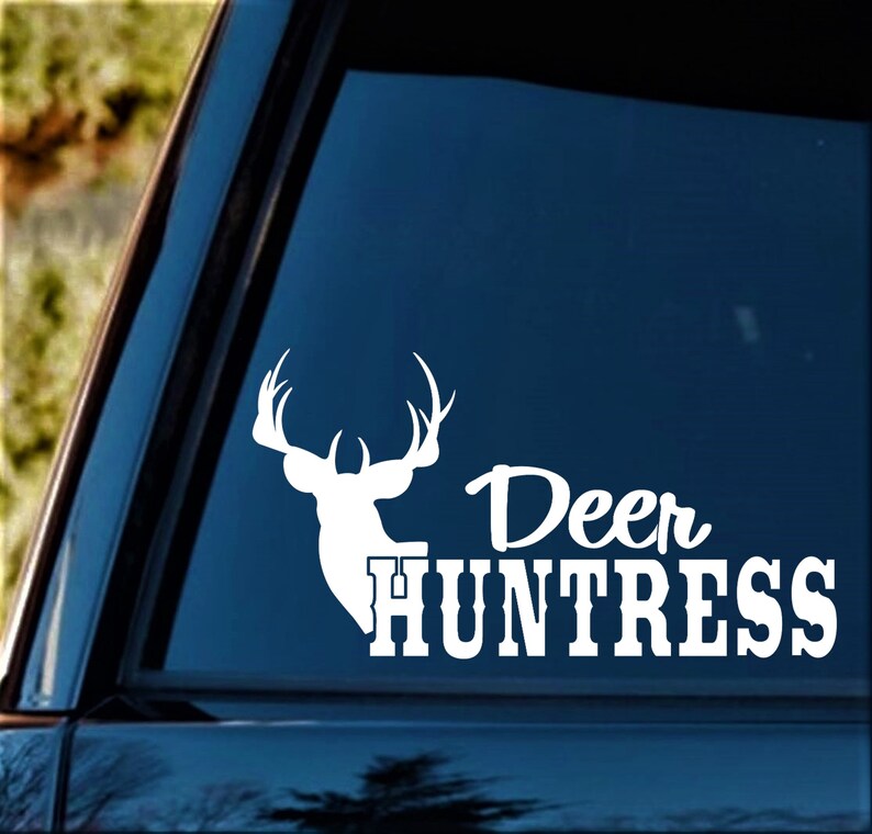Deer Huntress Hunting Decal Sticker Womens Bowhunter Archery - Etsy