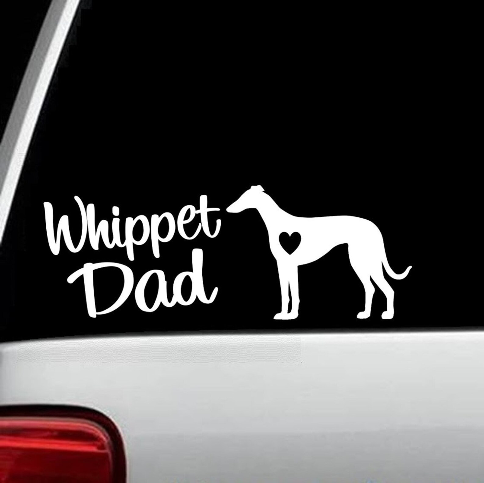 Whippet Dad Dog Decal Sticker for Car Window BG 243 Greyhound - Etsy