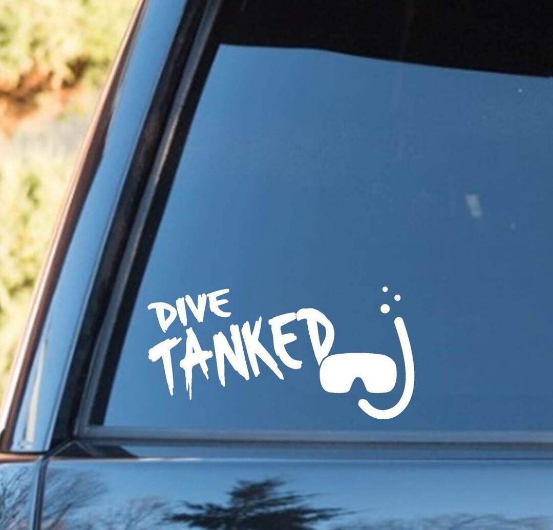 Dive Tanked Scuba Diver Decal Sticker F1069 - Etsy