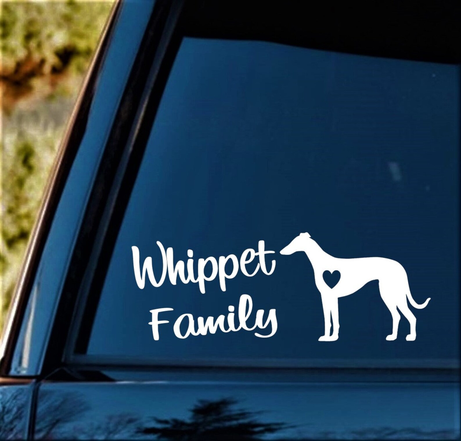 Whippet Family Dog Decal Sticker for Car Window BG 241 Greyhound - Etsy