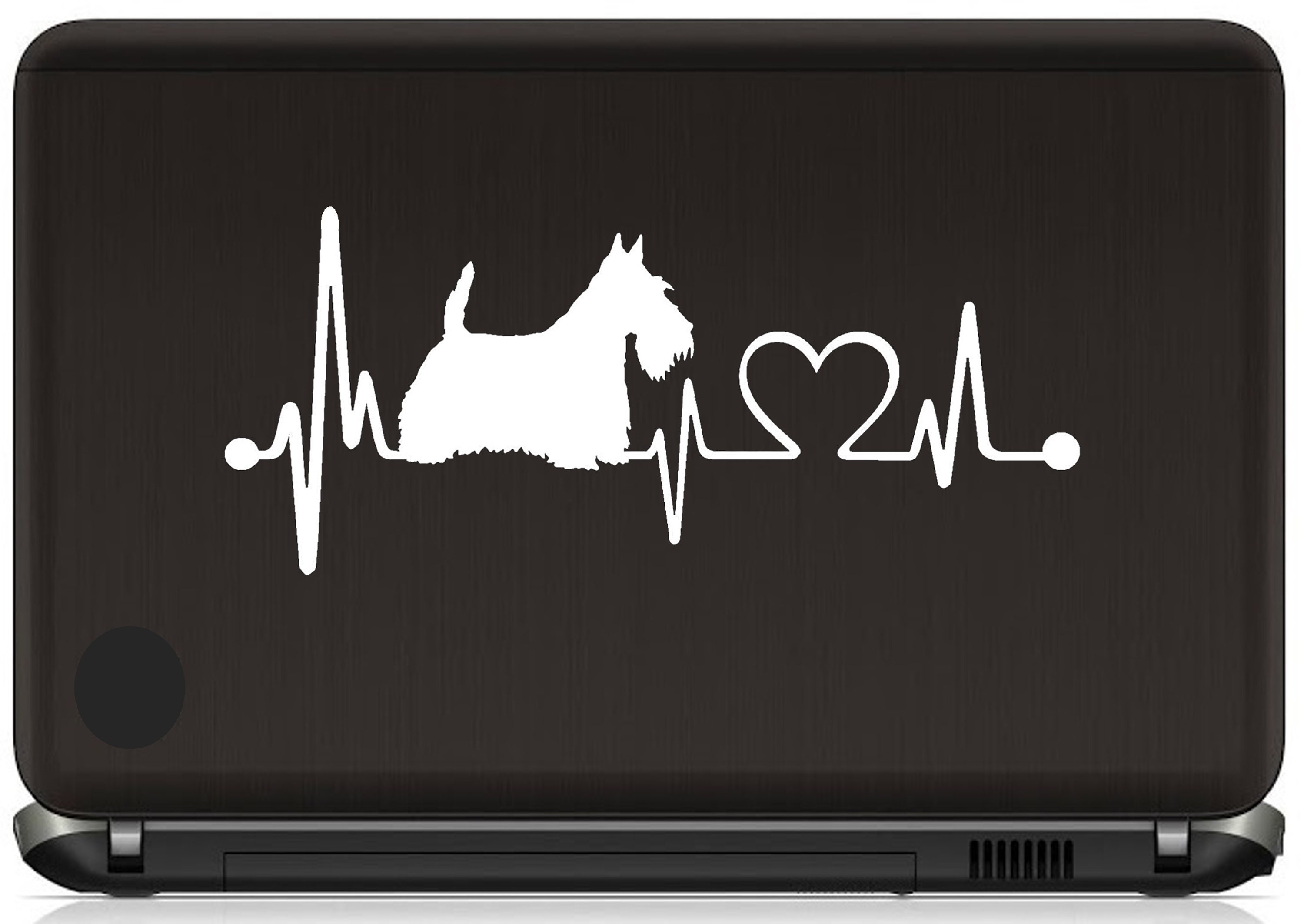 Scottie Scottish Terrier Heartbeat Lifeline Dog Decal Sticker | Scottie ...
