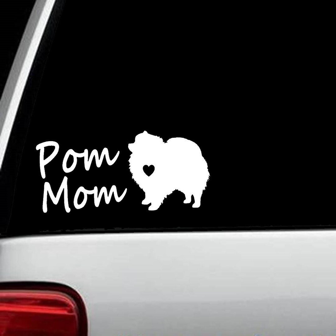 Pomeranian Pom Mom Dog Decal Sticker | A1190 - Etsy
