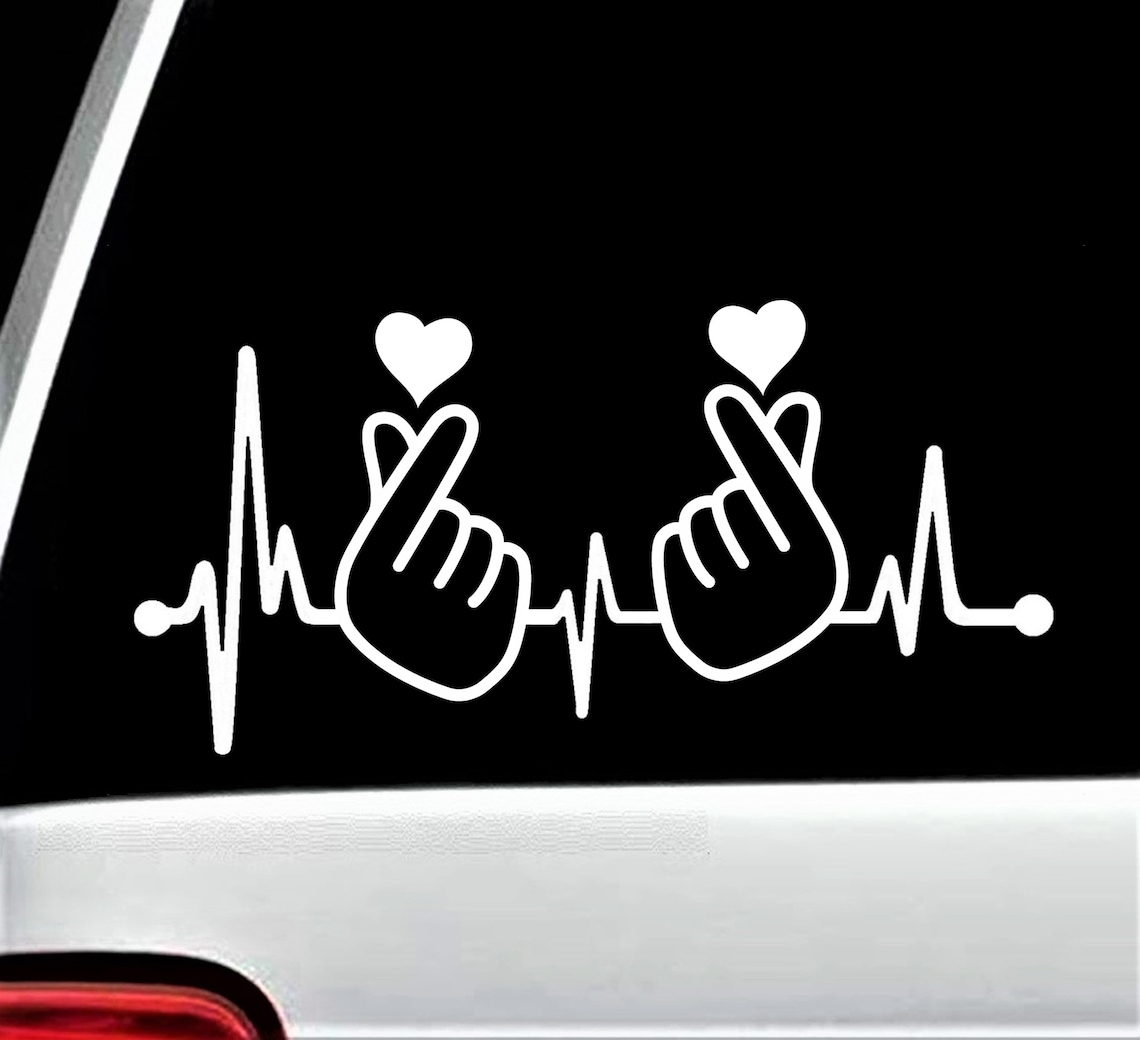 Finger Snap Heart Heartbeat Lifeline Decal Sticker for Car | Etsy