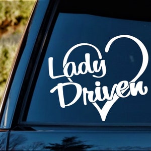 Lady Driven Vinyl Decal Sticker for Car Window - Etsy