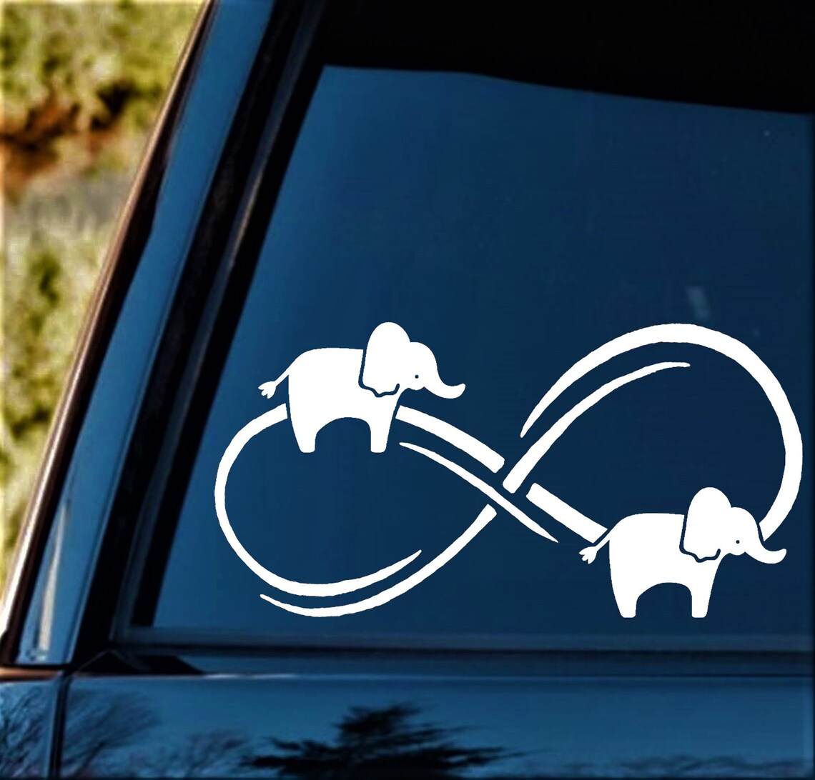 Elephant Infinity Decal Sticker Elephant Gifts Elephant - Etsy