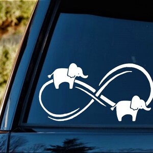 Elephant Infinity Decal Sticker | Elephant Gifts | Elephant Decor ...