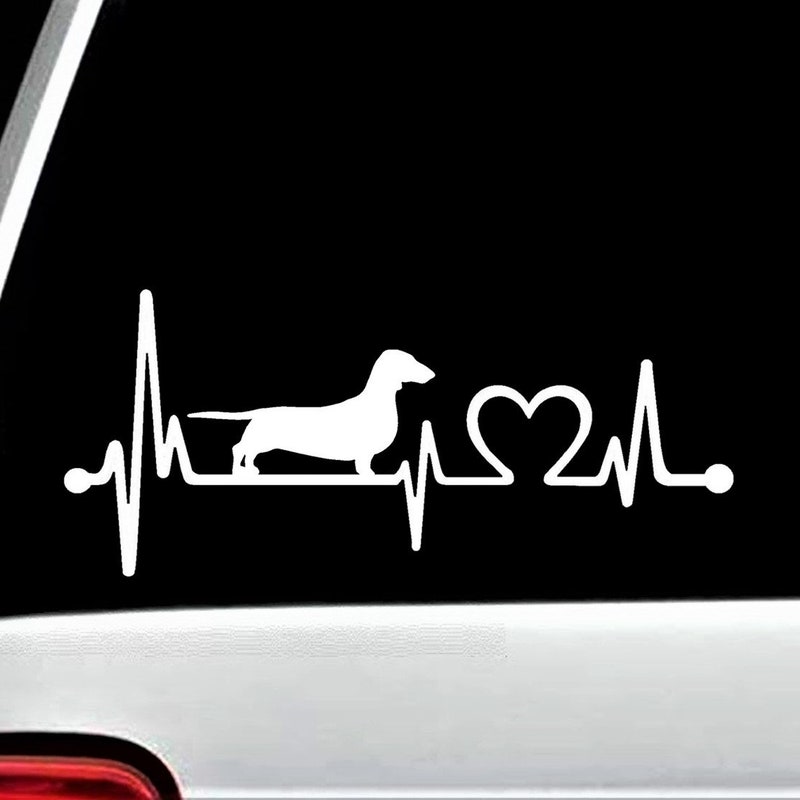 Red Dachshund Car Decal - Etsy