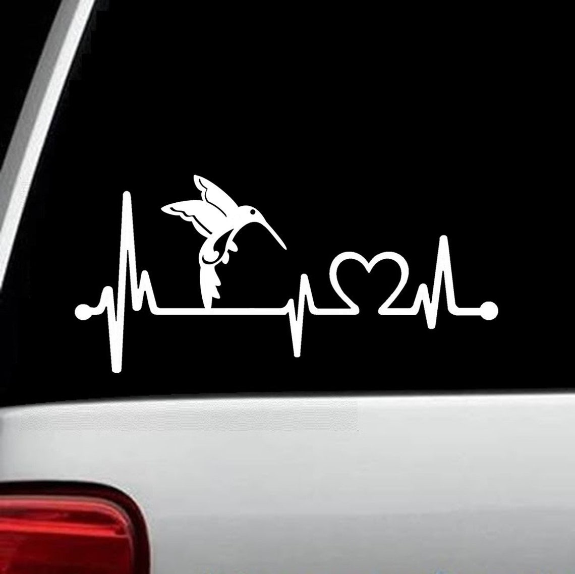 Hummingbird Decal Sticker for Car Window | Hummingbird Heartbeat Decal ...