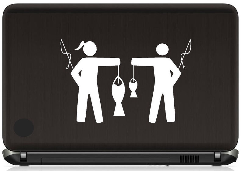 Girl and Guy Funny Fishing Decal Sticker for Car Window L1044 - Etsy