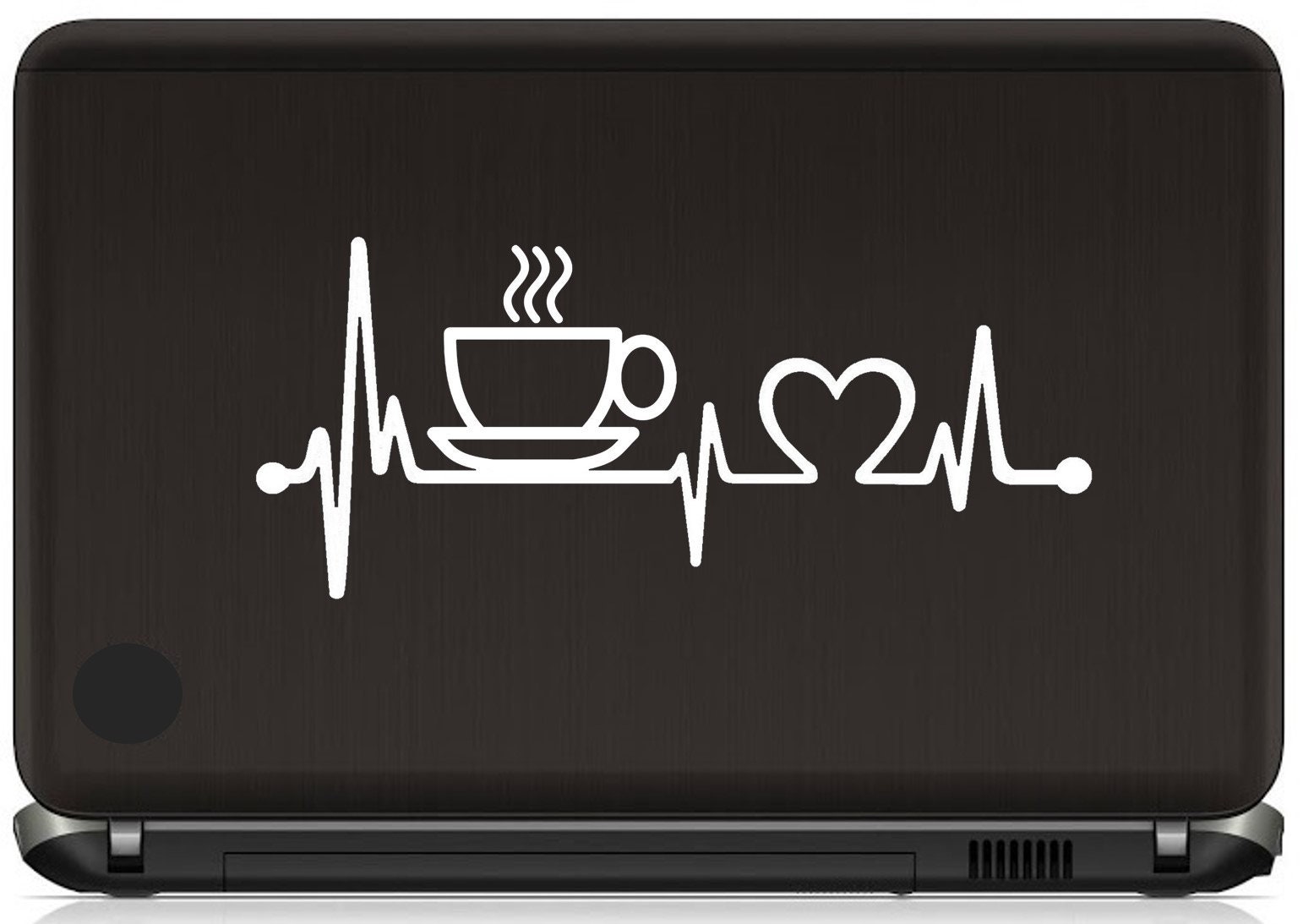 Coffee Cup Heartbeat Lifeline Decal Sticker | Coffee Lover Decal - Etsy