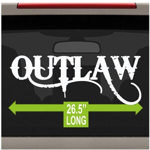 Outlaw Decal Sticker for Truck SUV Van Boat Western Art 26.50 - Etsy Canada