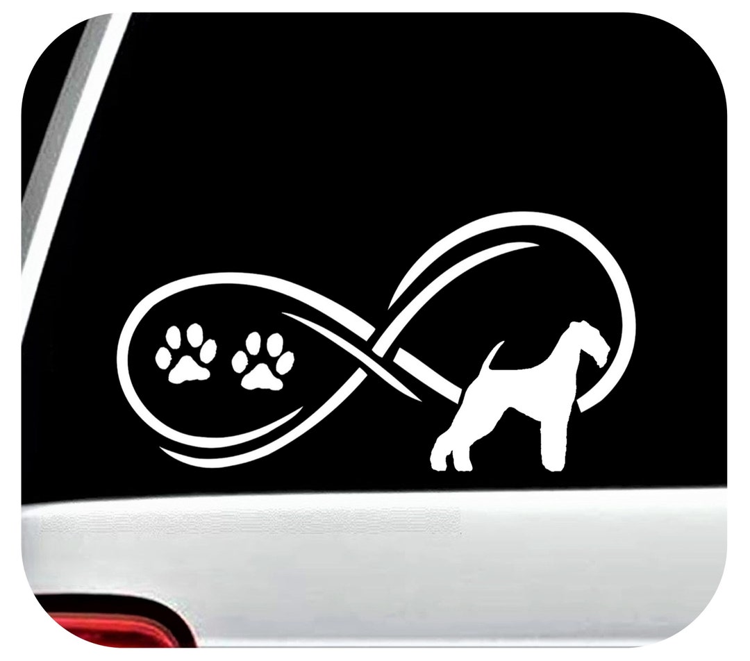 Airedale Terrier Infinity Decal | Dog Breed Sticker | Dog Decal for Car ...