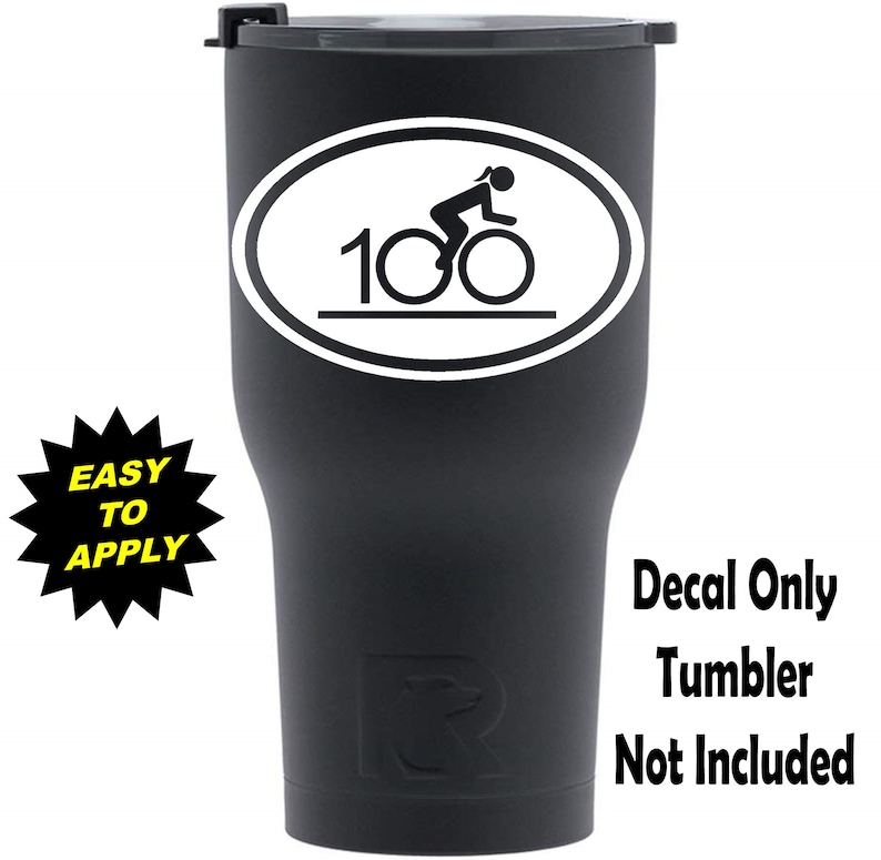 Bicycling Cycling 100 Mile Bike Race Decal Sticker Oval - Etsy