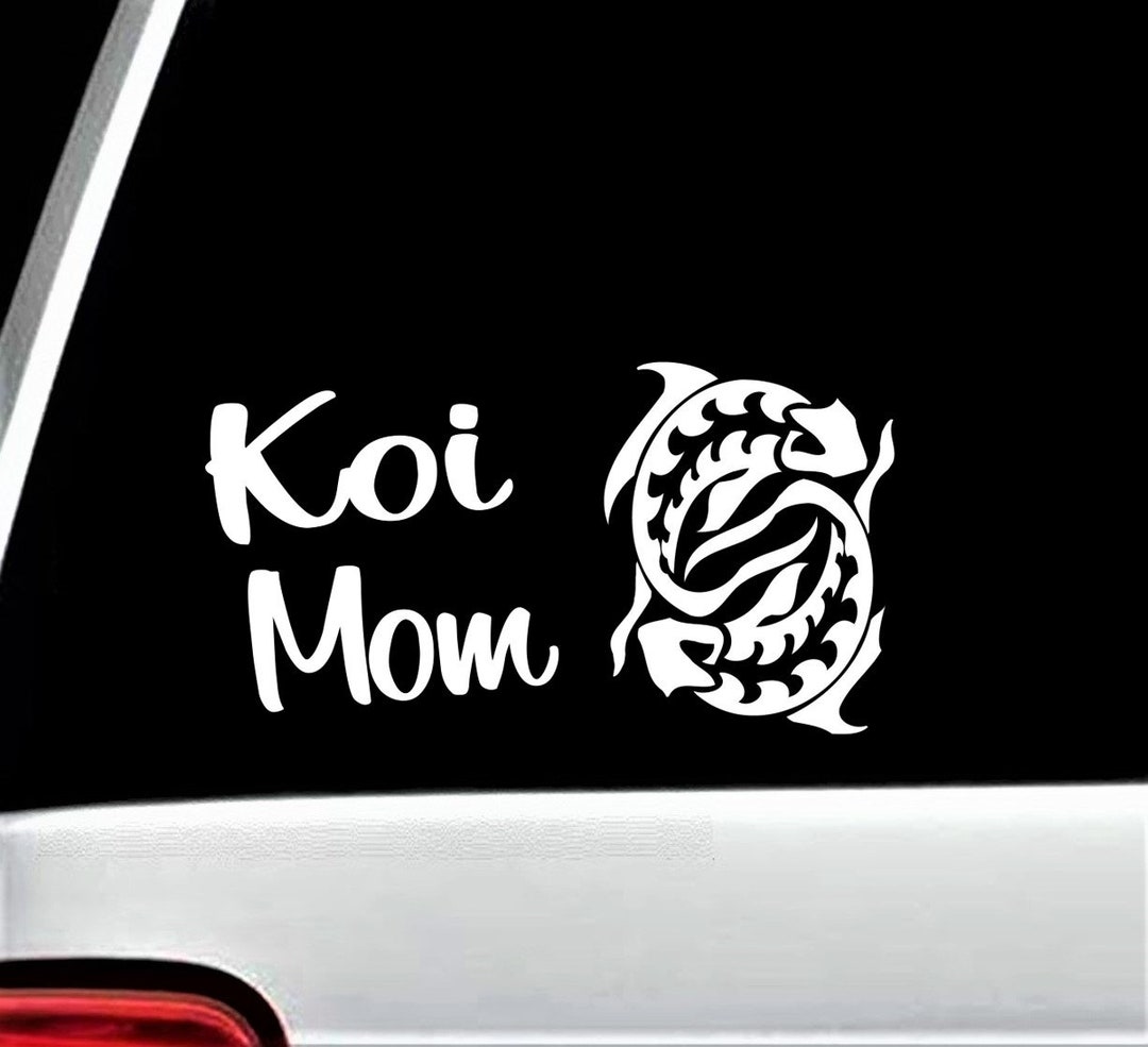 Koi Fish Decal Sticker for Car Window | Koi Mom Decal | 7 Inch | BG 365 ...