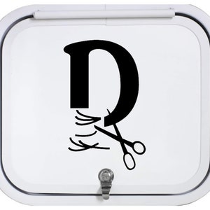 Personalized Letter D Scissors Hair Stylist Hairdresser Hairstylist ...