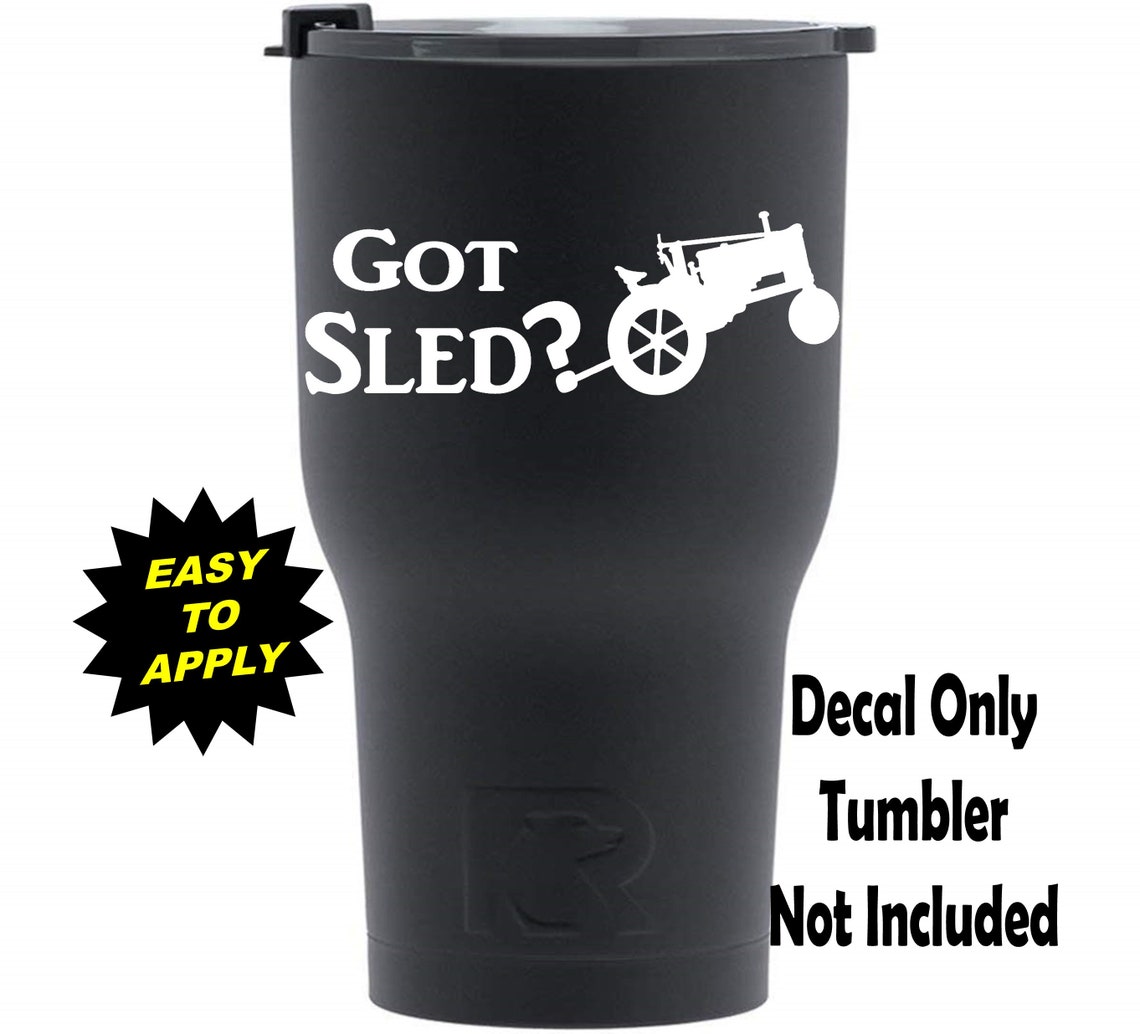 Antique Tractor Pulling Sled Decal Sticker for Truck Window | Vintage ...