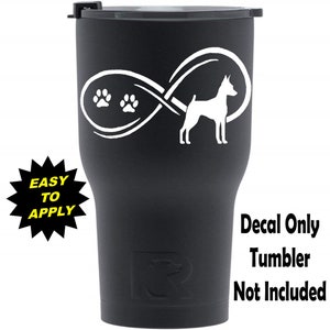 Min Pin Decal for Car | Miniature Pinscher Infinity Dog Decal Sticker ...
