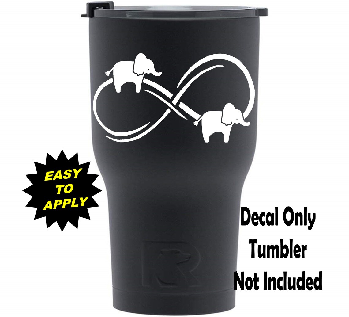 Elephant Infinity Decal Sticker | Elephant Gifts | Elephant Decor ...