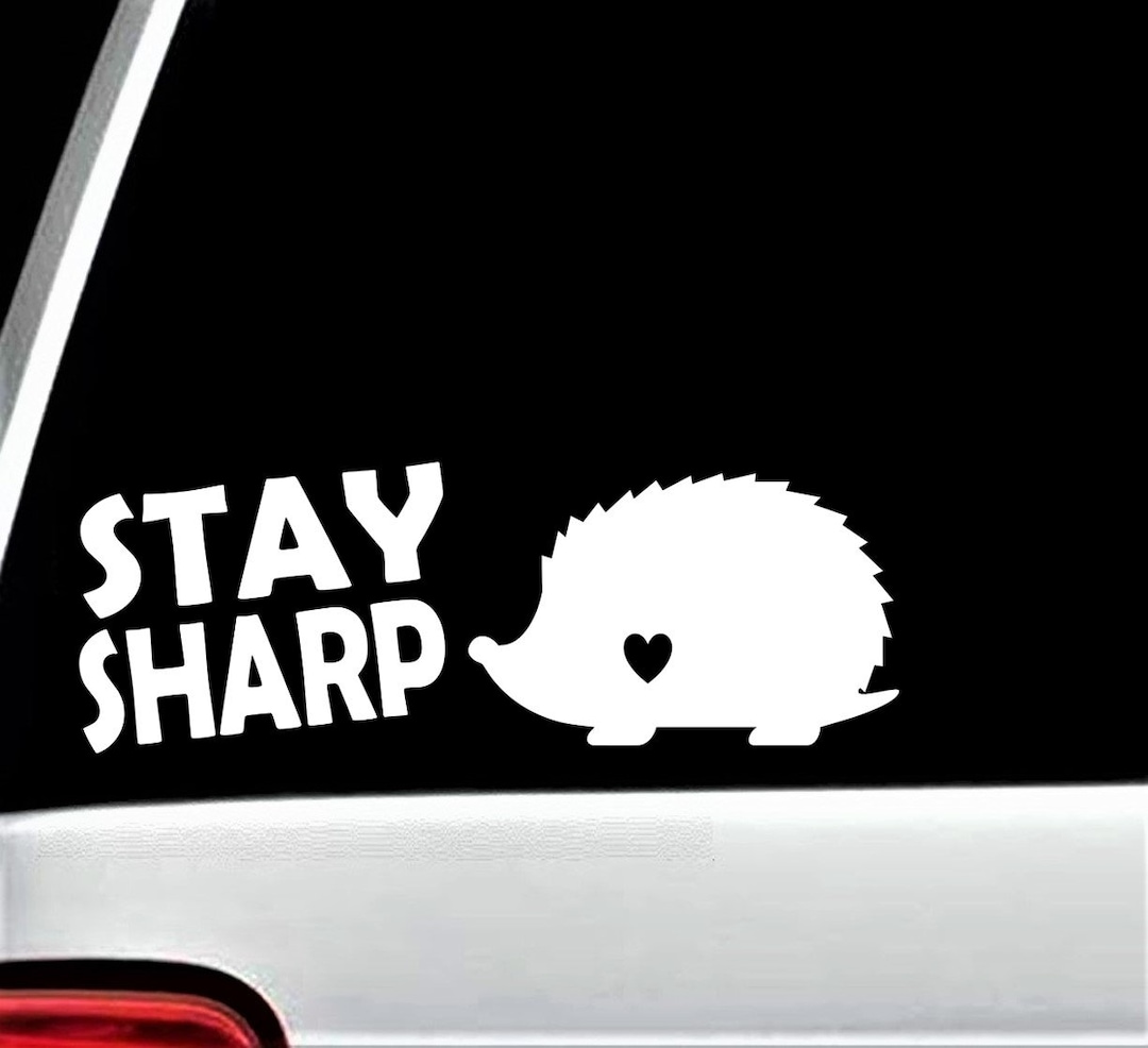 Hedgehog Stay Sharp Decal Sticker for Car Window BG172 - Etsy UK
