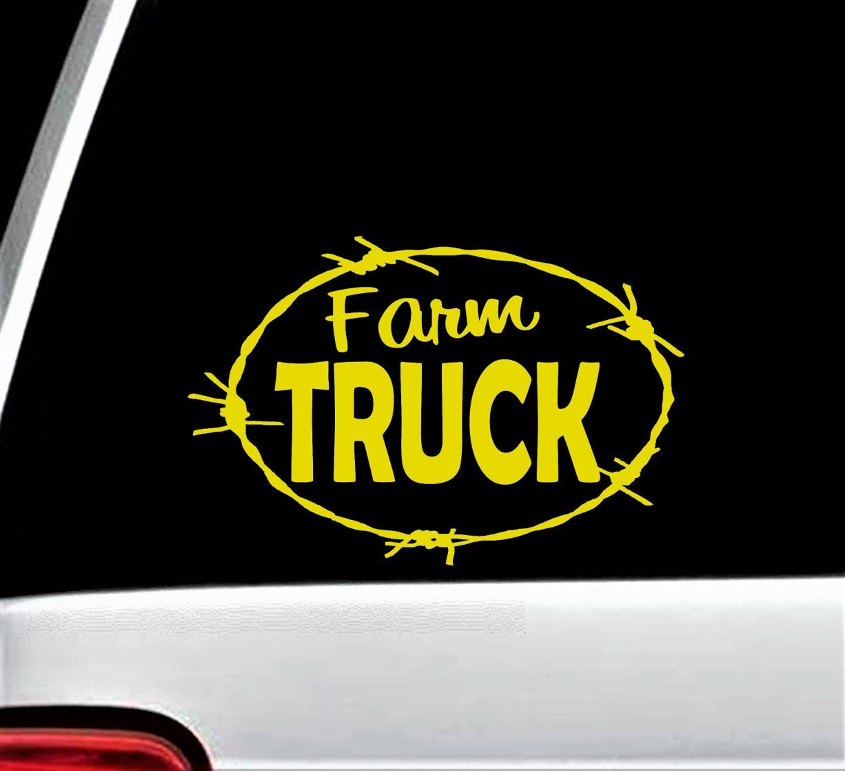 Farm Truck Decal Sticker for Truck Window | Barbed Wire Decal Sticker ...